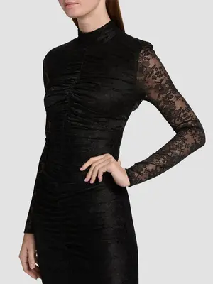 TOCCIN Sylvie Lace Ruched Gown