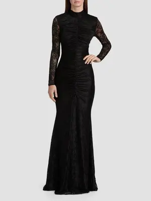 TOCCIN Sylvie Lace Ruched Gown