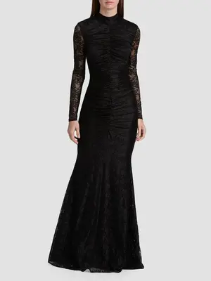 TOCCIN Sylvie Lace Ruched Gown