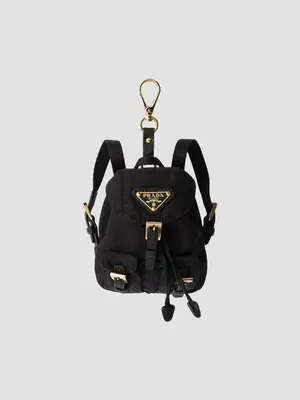 Prada Mini Icon Re-nylon Bag Charm - Black