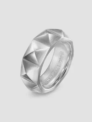 David Yurman Pyramid Band Ring In Sterling 8mm