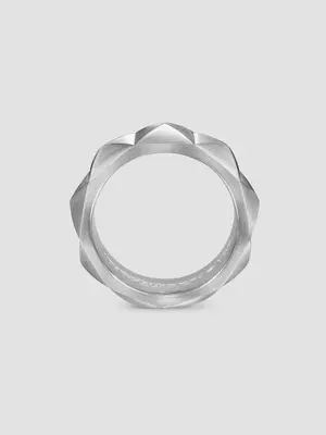 David Yurman Pyramid Band Ring In Sterling 8mm