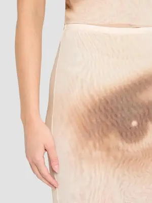 JEAN PAUL GAULTIER Face Mesh Maxi Skirt
