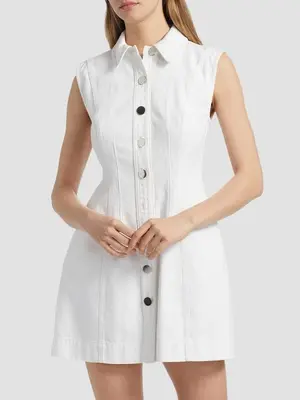 TOCCIN Miley Cotton Button-front Minidress