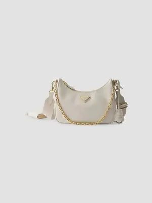 Prada Re-edition 2005 Saffiano Leather Shoulder Bag - Beige Khaki