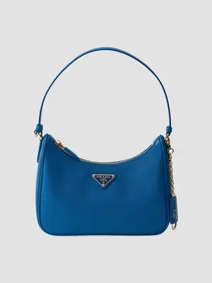 Prada Re-edition 2005 Saffiano Leather Shoulder Bag - Blue