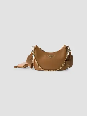 Prada Re-edition 2005 Saffiano Leather Shoulder Bag Brown
