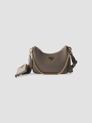 Prada Re-edition 2005 Saffiano Leather Shoulder Bag - Dark Brown