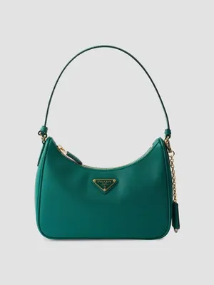 Prada Re-edition 2005 Saffiano Leather Shoulder Bag - Green