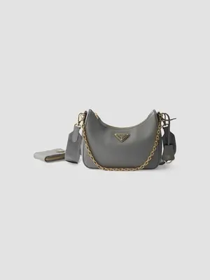 Prada Re-edition 2005 Saffiano Leather Shoulder Bag - Grey