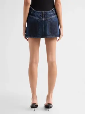 JEAN PAUL GAULTIER Curvy Waist Denim Mini Skirt