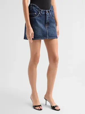 JEAN PAUL GAULTIER Curvy Waist Denim Mini Skirt