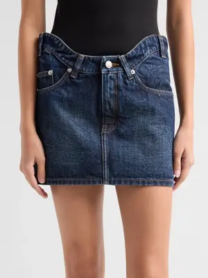 JEAN PAUL GAULTIER Curvy Waist Denim Mini Skirt