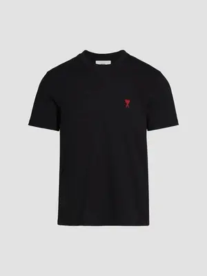 AMI Paris De Coeur Rouge T-shirt - Noir