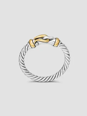 David Yurman Petite Buckle Ring In Sterling - Multi