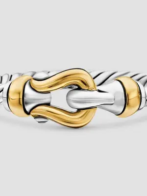 David Yurman Petite Buckle Ring In Sterling - Multi
