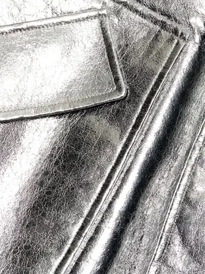 AKNVAS Cherry Metallic-finish A-line Miniskirt