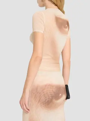 JEAN PAUL GAULTIER Face Mesh Baby T-shirt