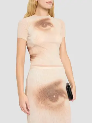JEAN PAUL GAULTIER Face Mesh Baby T-shirt