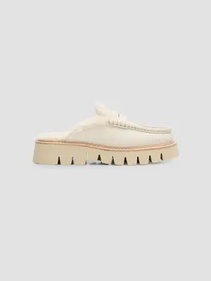 PEDRO GARCIA Savy 35mm Shearling-trimmed Leather Loafers
