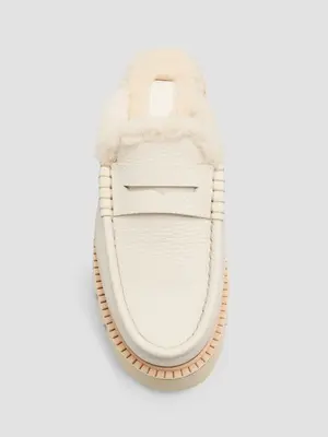PEDRO GARCIA Savy 35mm Shearling-trimmed Leather Loafers