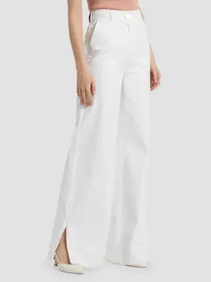 TOCCIN Eileen Slit Wide-leg Pants