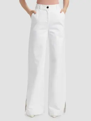 TOCCIN Eileen Slit Wide-leg Pants