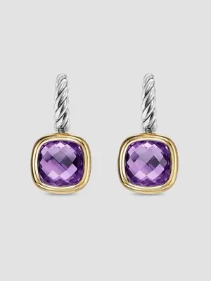 David Yurman Albion Drop Earrings In Sterling Silver Amethyst