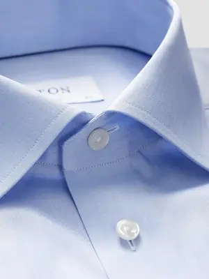 Eton Classic-fit Cotton Twill Shirt - Blue