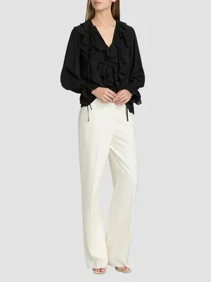 TOCCIN Tobi Exaggerated Ruffle Blouse