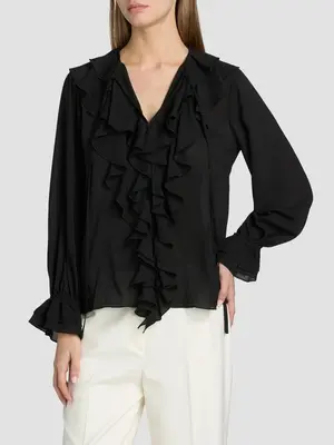 TOCCIN Tobi Exaggerated Ruffle Blouse