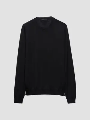 Prada Cashmere And Silk Crewneck Sweater - Black