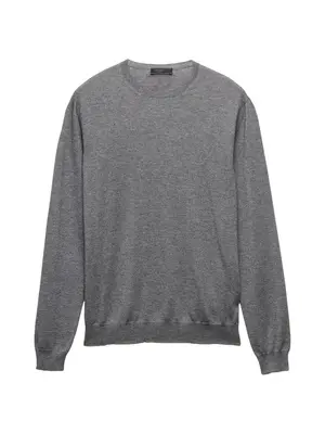 Prada Cashmere And Silk Crewneck Sweater - Grey