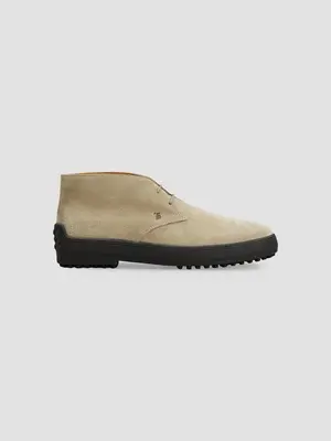 TOD'S Gommino Suede Desert Ankle Boots - Torba