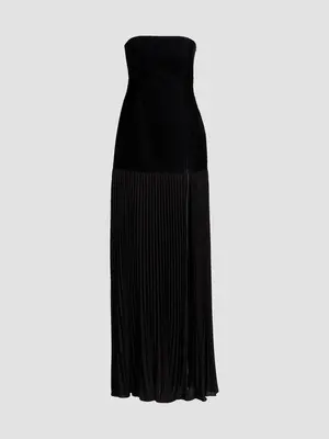TOCCIN Lina Strapless Sculpted Maxi Dress - Jet