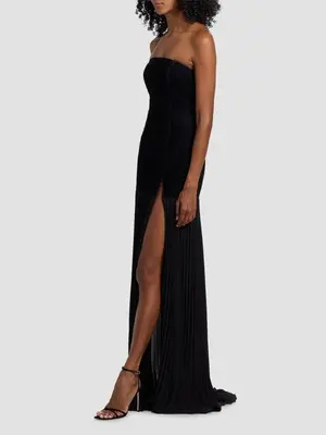 TOCCIN Lina Strapless Sculpted Maxi Dress