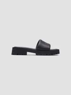 Marc Jacobs The Slide Leather Sandals Black
