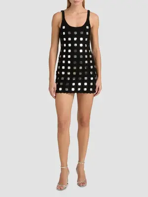 TOCCIN Brinley Mirrored Tank Minidress