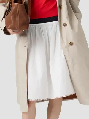Miu Miu Slubbed Poplin Skirt