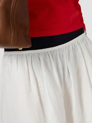 Miu Miu Slubbed Poplin Skirt