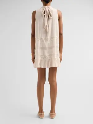 Ramy Brook Samantha Tiered Lace Mini Dress