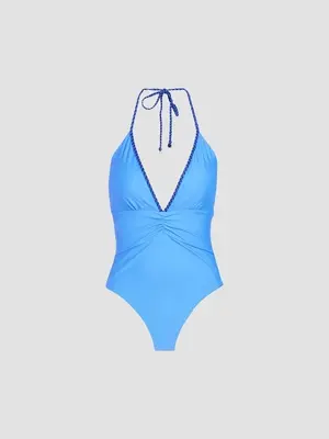 Ramy Brook Madison Halterneck One-piece Swimsuit - Blue