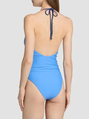 Ramy Brook Madison Halterneck One-piece Swimsuit - Blue