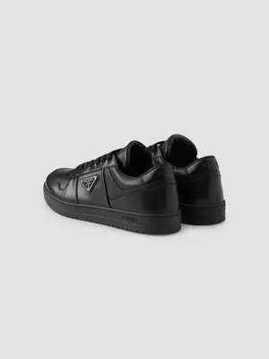 Prada Downtown Leather Sneakers - Black