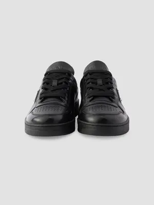 Prada Downtown Leather Sneakers - Black