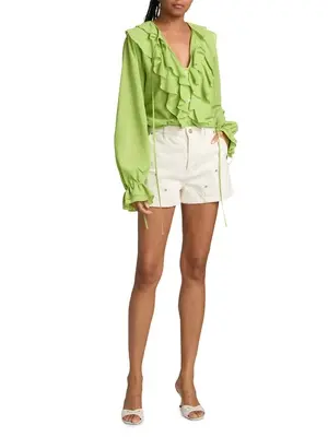 TOCCIN Tobi Ruffled Georgette Blouse