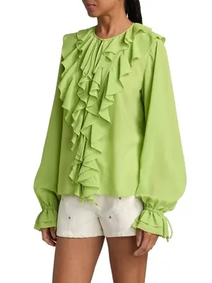 TOCCIN Tobi Ruffled Georgette Blouse
