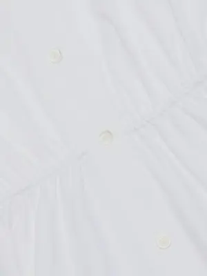 TOCCIN Anika Poplin Drawstring Midi-shirtdress - Optic
