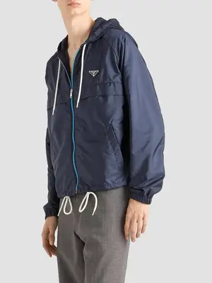 Prada Re-nylon Blouson Jacket - Blue