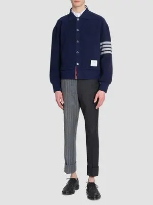 Thom Browne Wool Fleece Collared Jacket